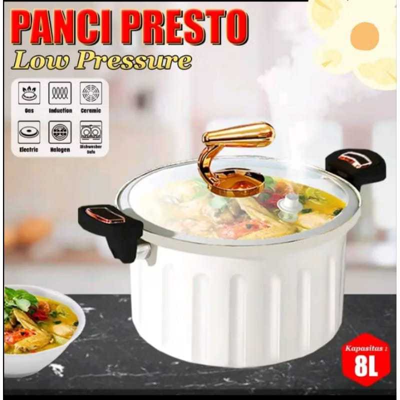 Jual TJ-841 Panci Presto Low Pressure Roman Cauldron Kapasitas 8 Liter Diameter 28cm GZ000052 ...