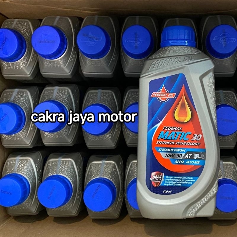 Jual 1 DUS = 24 Botol Oli Federal Matic 30 Spesialis Dingin 10W-30 ...