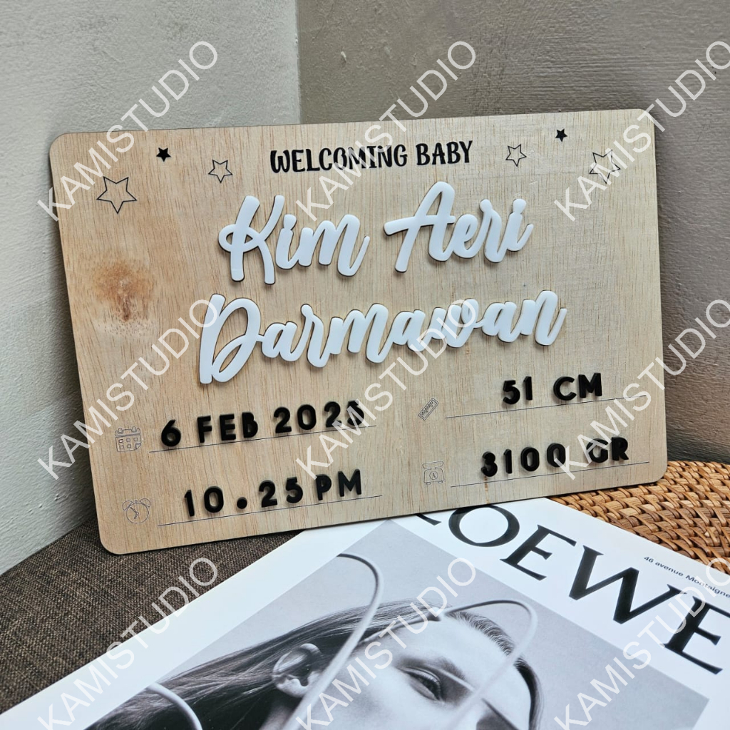 Jual HOSPITAL BOARD / PAPAN NAMA BAYI / PAPAN WELCOME BAYI / BABY BOARD ...