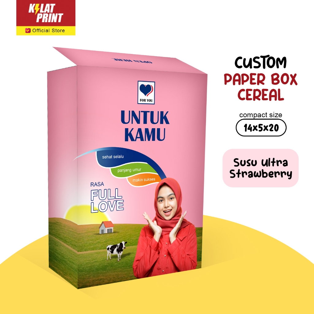 Jual Gift Box Custom Cereal Kado Ala Susu Ultra Strawberry | Shopee ...