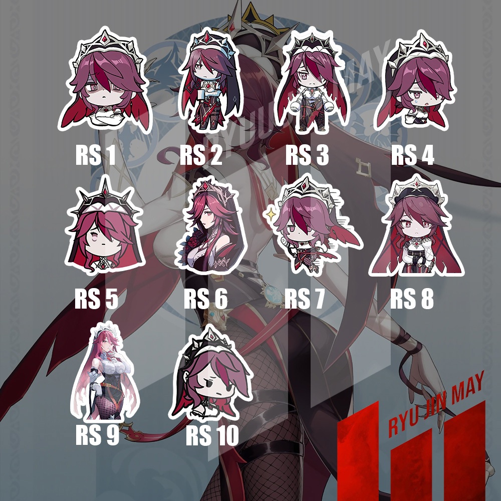 Jual Sticker Anime - Genshin Impact - Rosaria | Shopee Indonesia