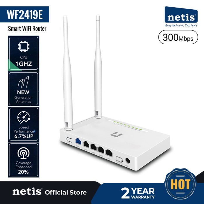 Jual NETIS Router WF2419E 300Mbps High Speed – 2 Antena | Shopee Indonesia