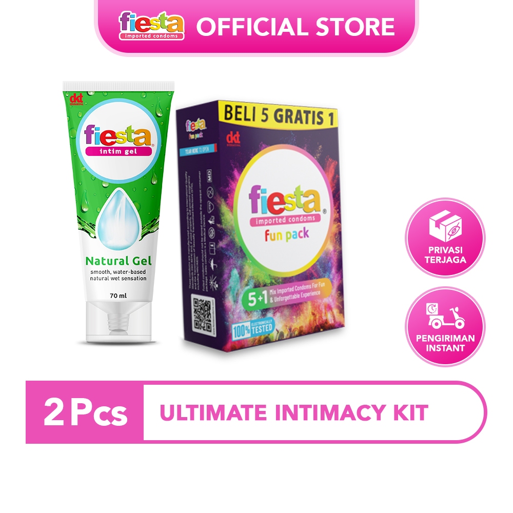 Jual Ultimate Intimacy Kit (Kondom Fiesta Fun Pack + Lubricant Fiesta ...