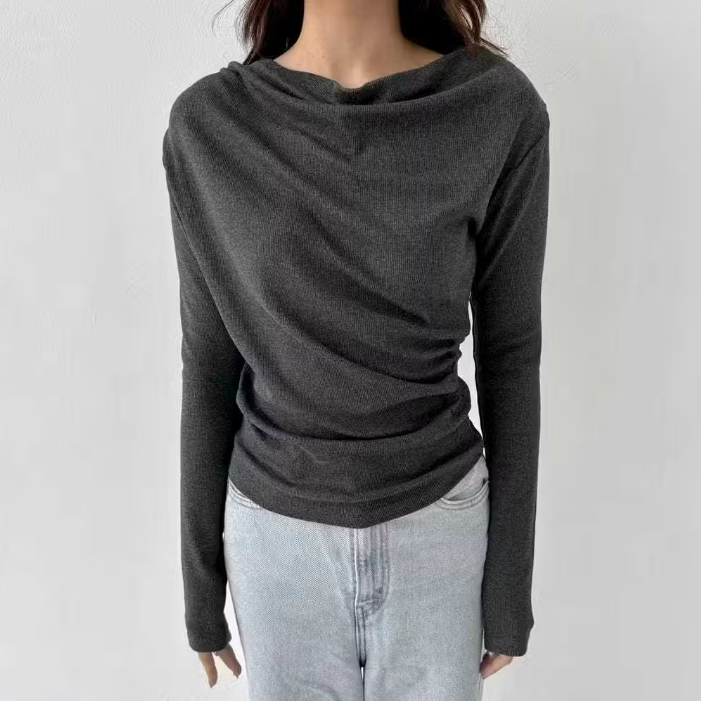 Jual APRIL TOP | Atasan Knit Wanita Korean Top Baju Knit Wanita Lengan Panjang Basic Long Sleeve ...