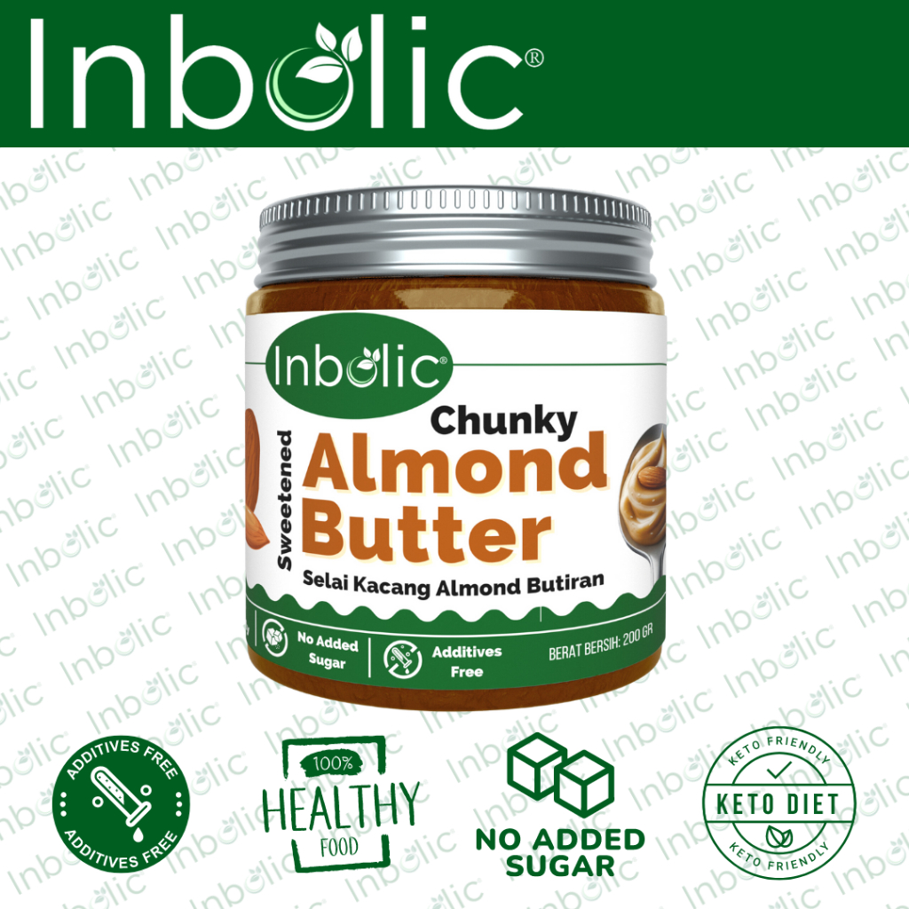 Jual Inbolic Sugar Free Almond Butter | Selai Almond Bebas Gula | Selai ...