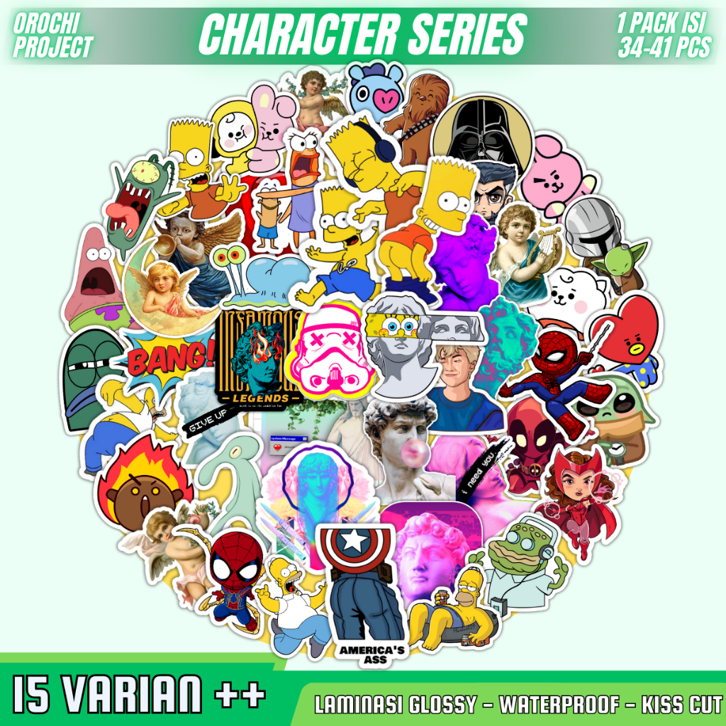 Jual Sticker Stiker Bundling Pack Character Top Karakter Greek Culture ...