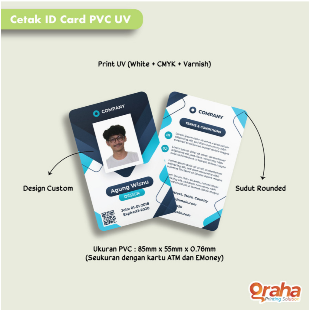 Jual Cetak ID Card PVC | Print UV Full Color | CMYK | Shopee Indonesia