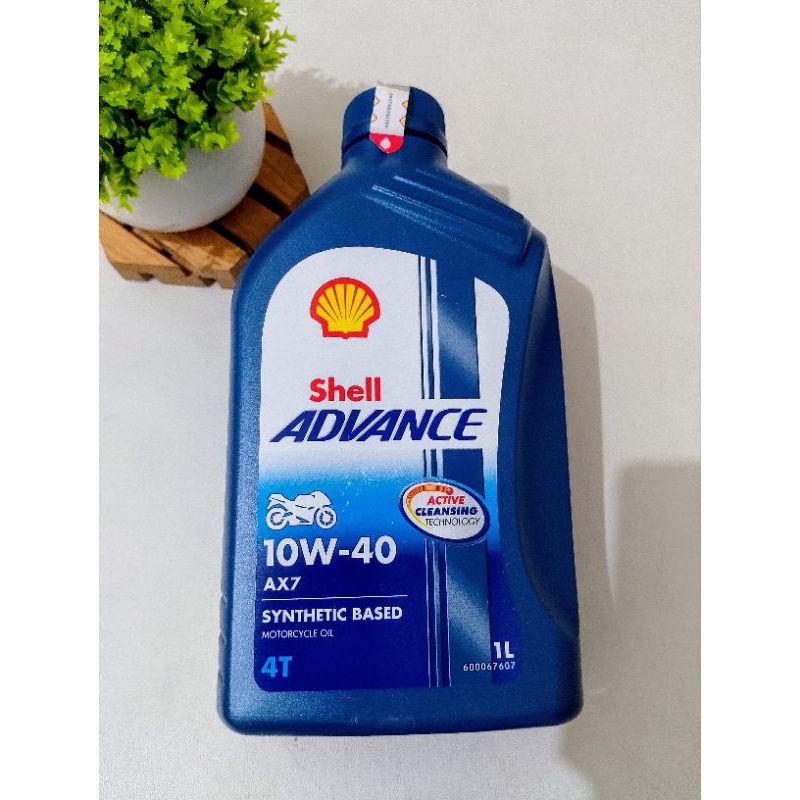 Jual Oli shell Advance AX7 10W-40 1 Liter 100% ORIGINAL | Shopee Indonesia