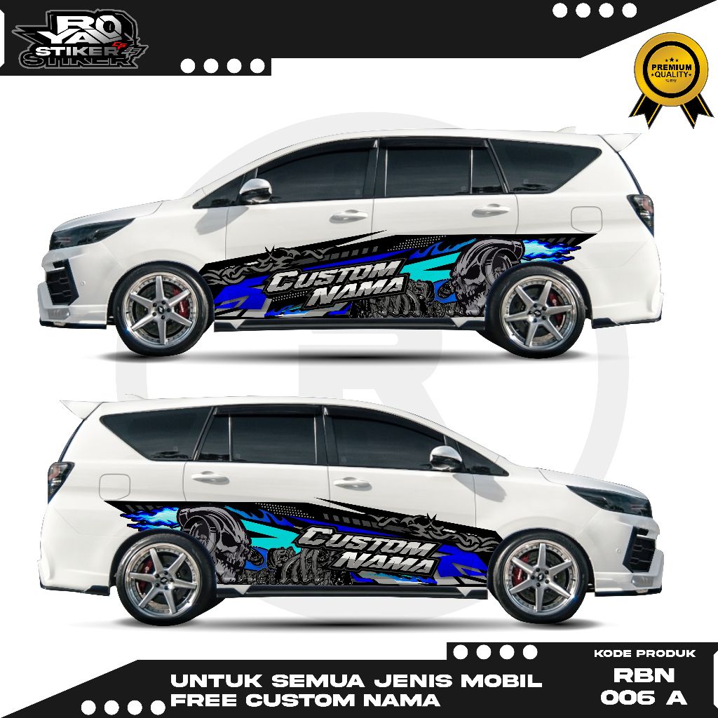 Jual RBN 006 --STIKER DECAL LIVERY THAILOOK SEMUA MOBIL INNOVA FORTUNER ...