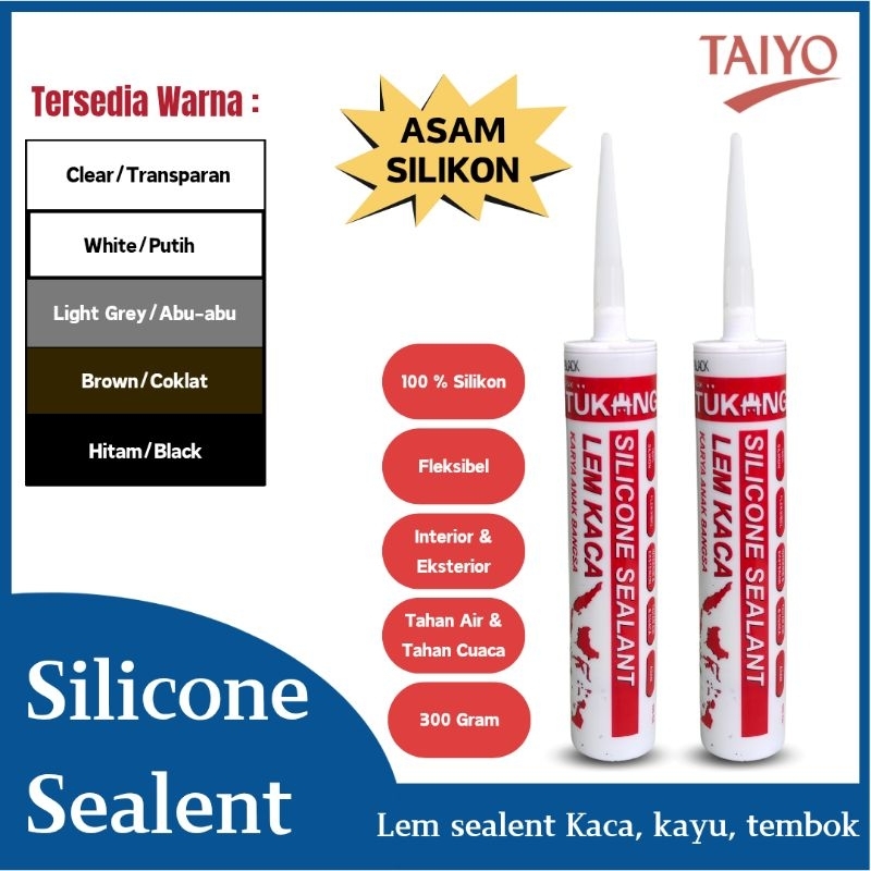 Jual Lem Kaca Sealant asam kaca Botol Clear Putih Hitam Coklat abu abu ...
