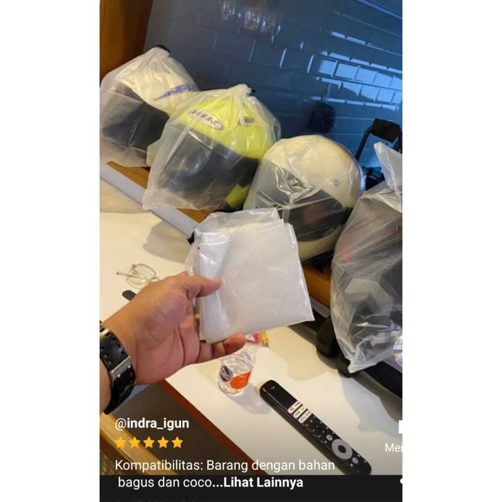Jual COVER HELM HELEM TRANSPARAN TEBAL 80 MICRON WATERPROOF | Shopee ...
