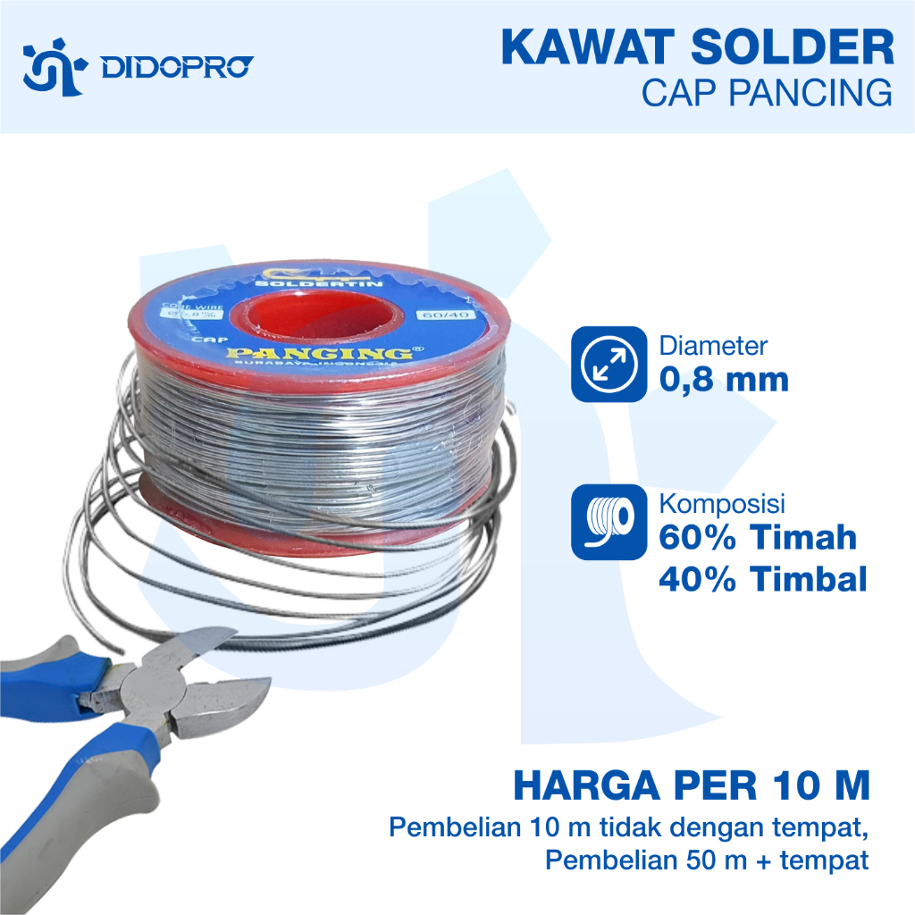 Jual timah solder tin tinol tenol pancing 0.8mm 60/40 10meter TIDAK DENGAN TEMPATNYA | Shopee ...