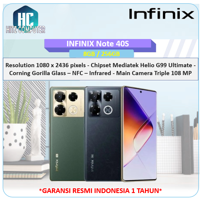 Jual Infinix Note 40S 8/256 GB Garansi Resmi 1 Tahun | Shopee Indonesia