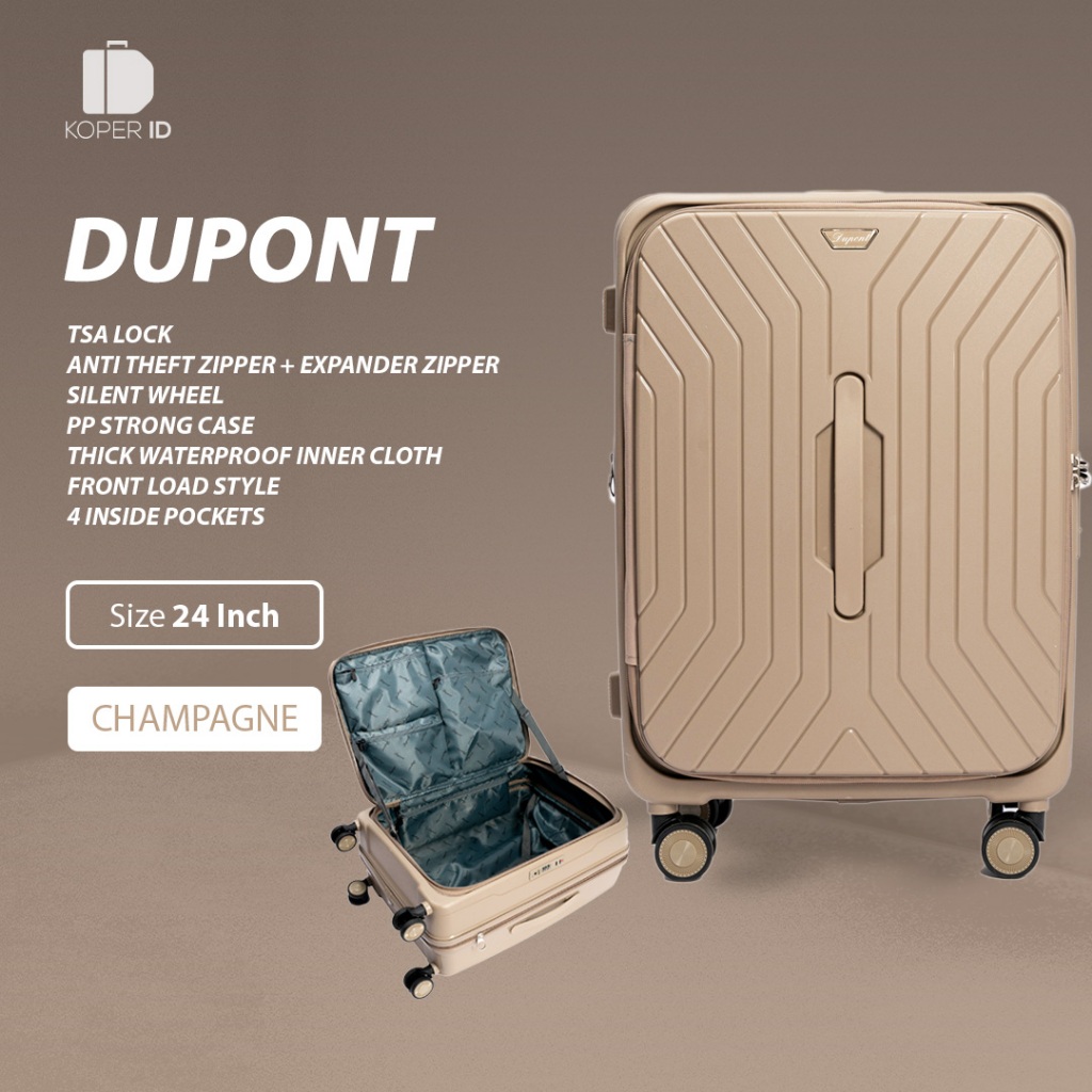 Jual Dupont Koper Hardcase PP Front Load TSA Expander Size 24 Inch ...