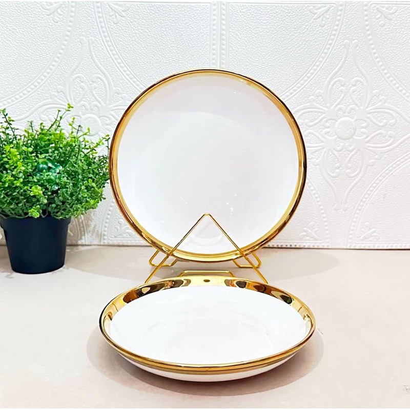 Jual PIRING DAN MANGKOK GOLD ROYAL ALFRED (1pcs) | Shopee Indonesia