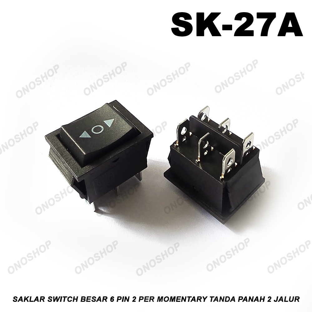 Jual Saklar Switch Besar 6 Pin 2 Per Momentary Tanda Panah 2 Jalur ...