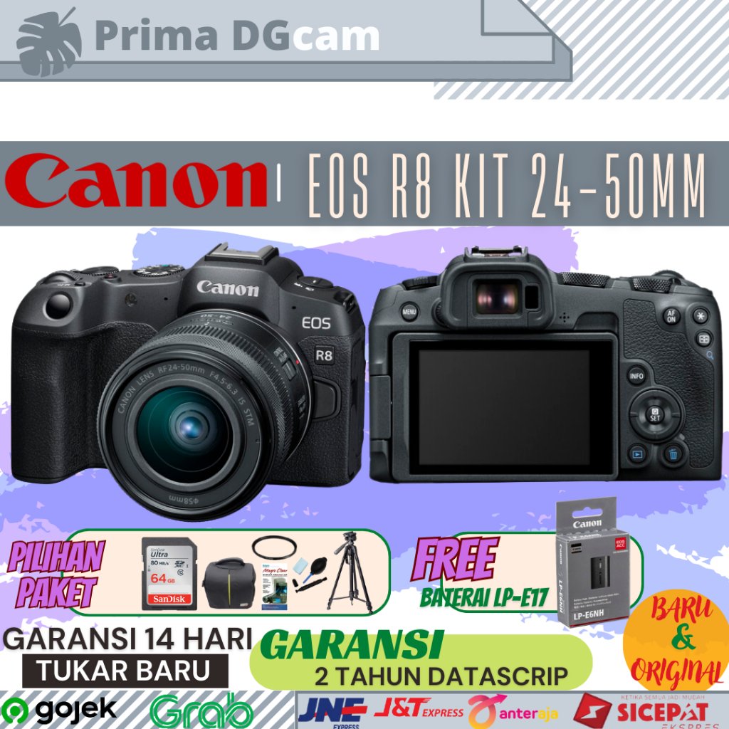 Jual Canon EOS R8 Kit RF 24-50mm f4.5-6.3 IS STM Garansi Resmi | Shopee ...