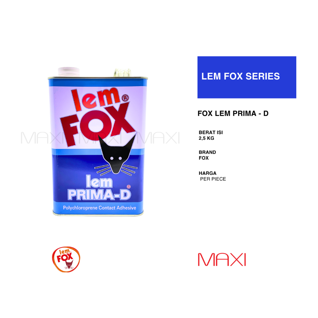 Jual Fox Lem Prima D Galon 2,5 Kg | Shopee Indonesia