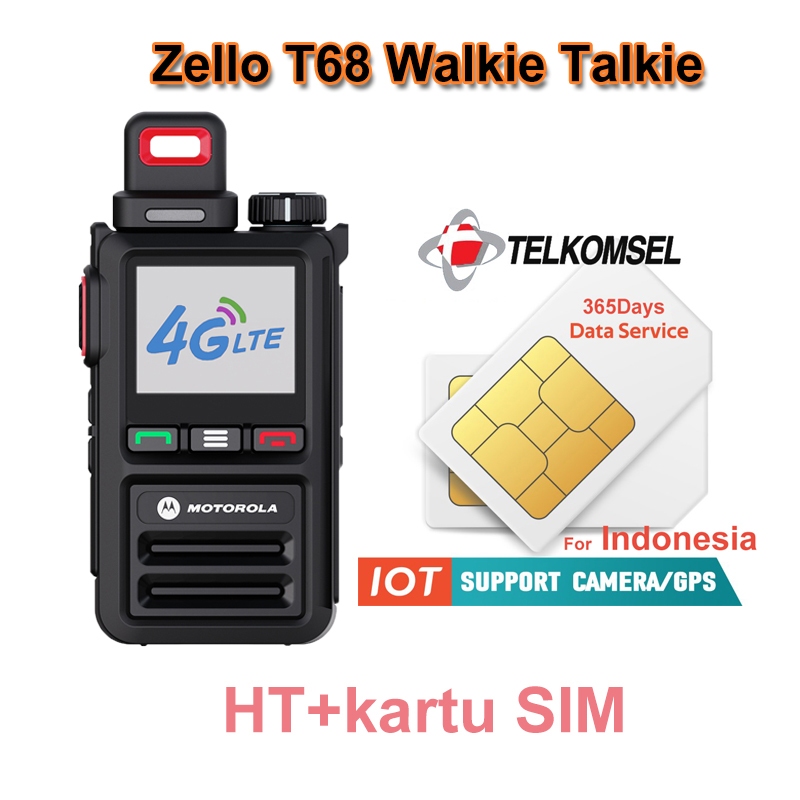 Jual HT POC Zello Walkie Talkie t68 Global 4G/WiFi Jarak jauh 2000KM ...