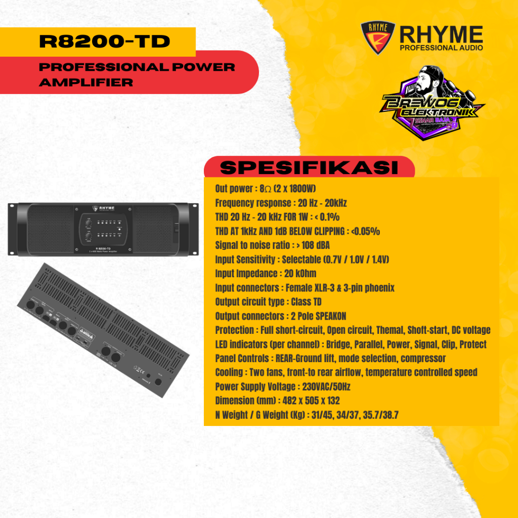 Jual Rhyme R8200-TD Amplifier | Shopee Indonesia