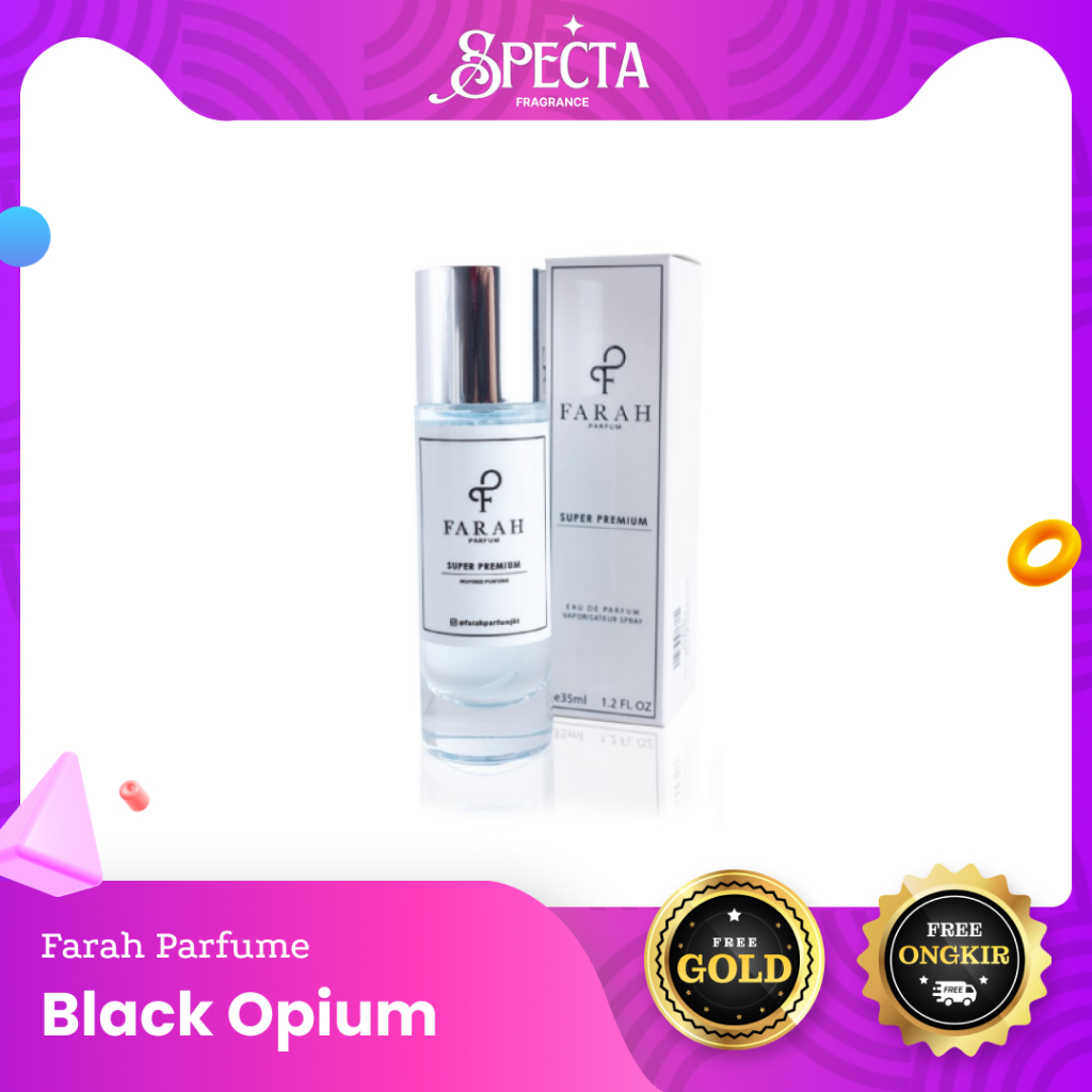 Jual BLACK OPIUM Women Super Premium by Farah Parfum (FREE GOLD) Farah ...
