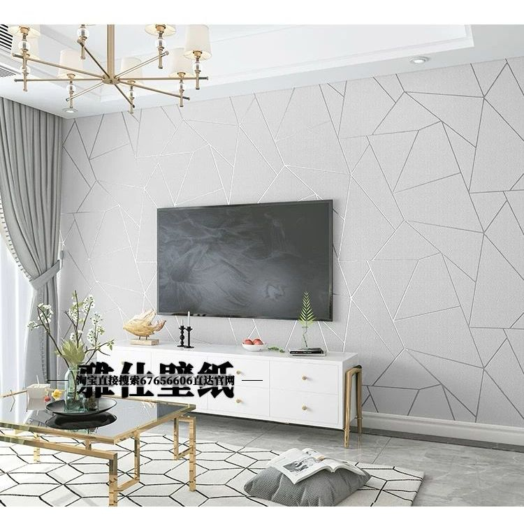 Jual Wallpaper Sticker Dinding Motif Geometris Abu Panjang 8 Meter x ...