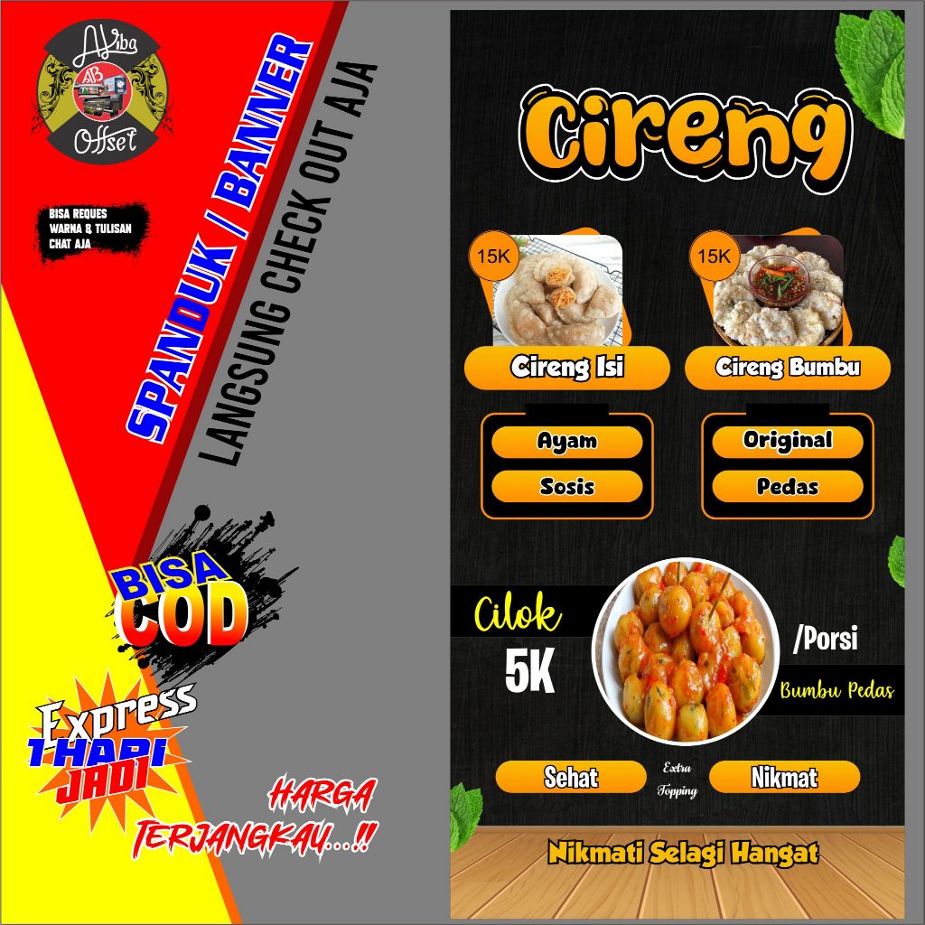 Jual SPANDUK BANNER CIRENG ISI DAN CIRENG BUMBU | Shopee Indonesia