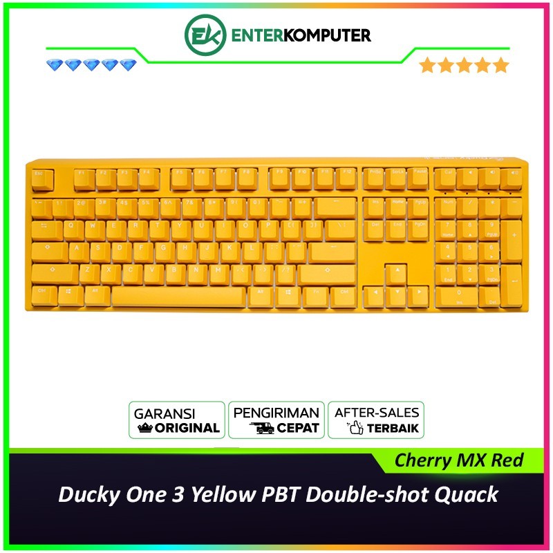 Jual Ducky One 3 Yellow PBT Double-shot Quack Mechanical Gaming ...
