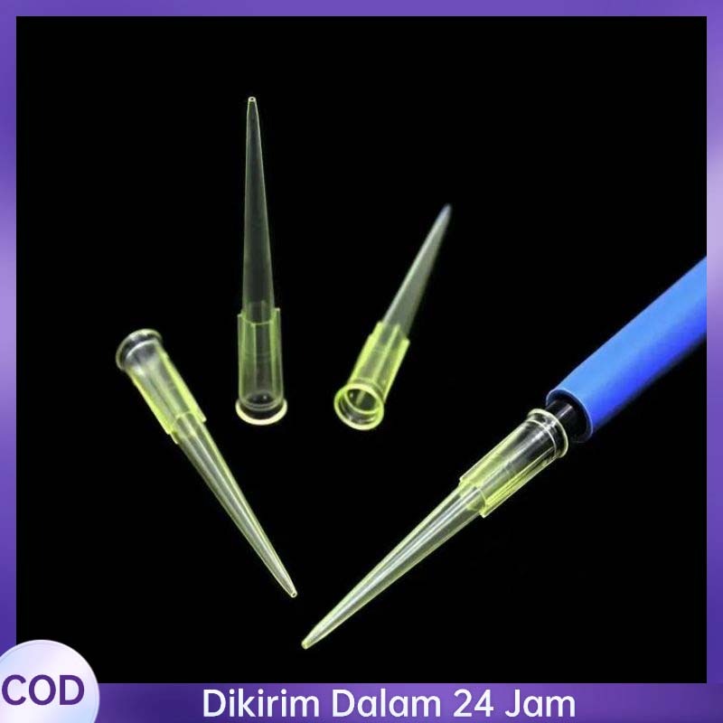 Jual 1000 Pcs Micropipet Tips Yellow Tips Pipette Tips 200ul | Shopee ...