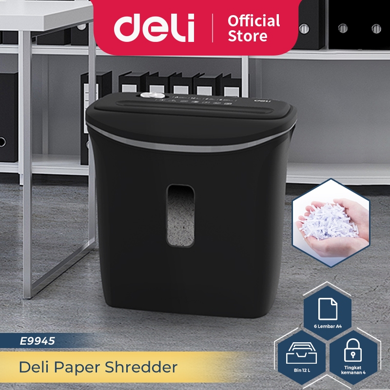 Jual Deli Paper Shredder / Mesin Penghancur Kertas Staples Kartu Kredit ...