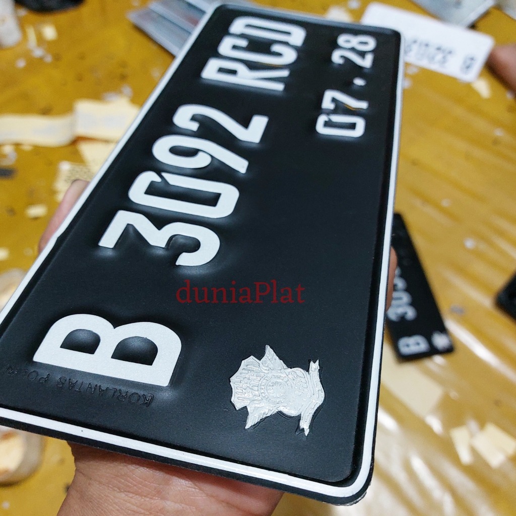 Jual PLAT MOTOR BARU PUTIH ANGKA STANDAR VARIASI PM11 | Shopee Indonesia