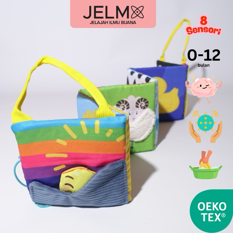 Jual JELMA Busy Book Soft Sensory Book High Contrast | Mainan Bayi ...