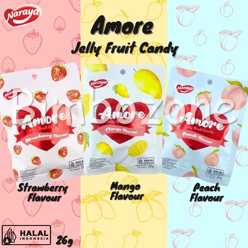 Jual Naraya Amore Jelly Fruit Candy Permen Lunak Rasa Buah Mangga Mango ...