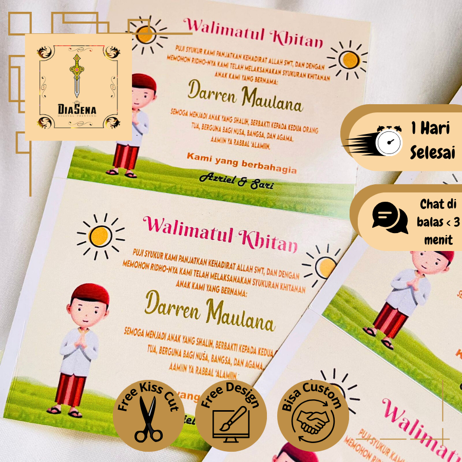 Jual Label Syukuran Walimatul Khitan Sunatan Free Desain Sticker ...
