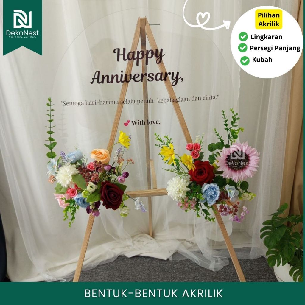 Jual Dekonest Akrilik Acrylic Model Frame Bingkai Papan Ucapan Wisuda ...