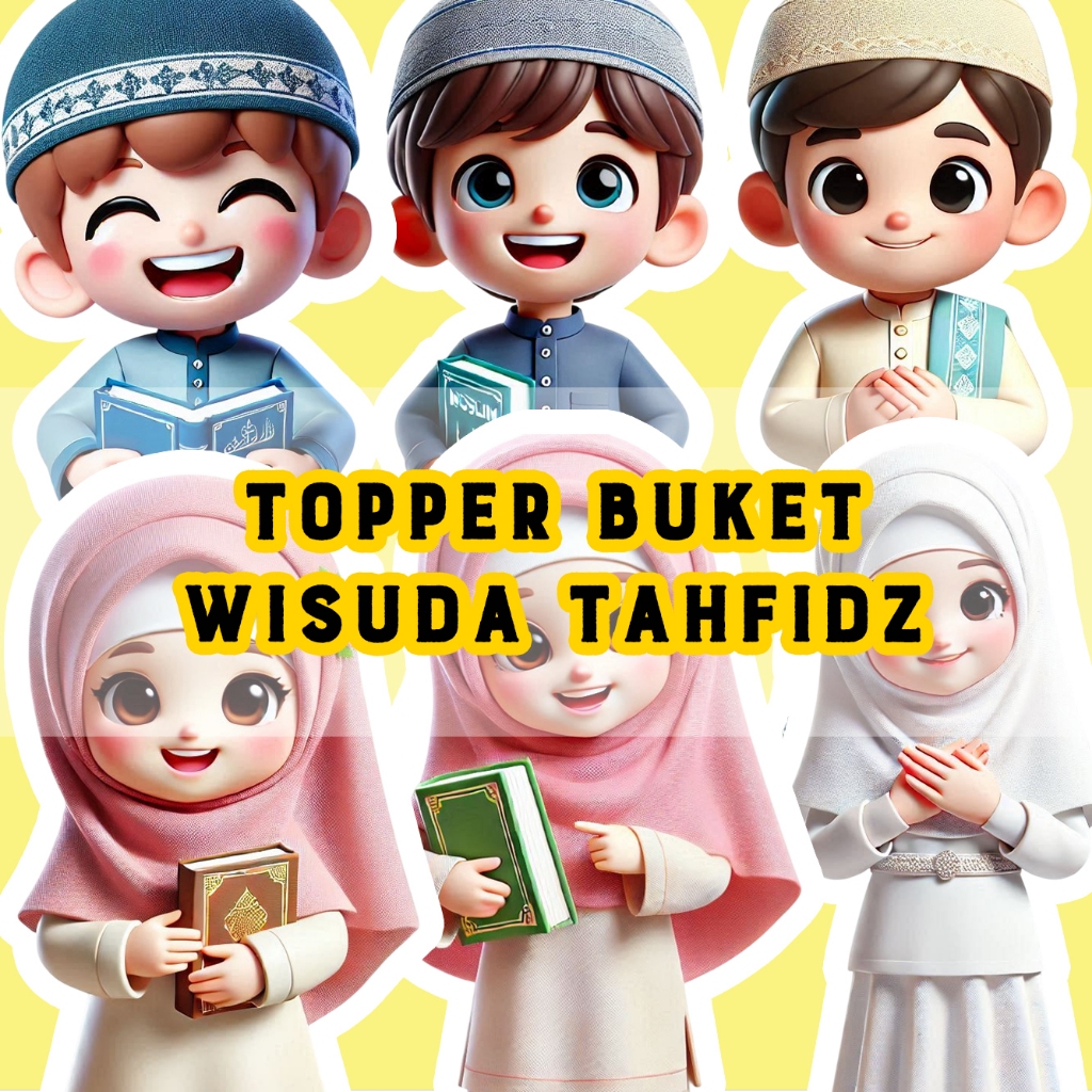 Jual TOPPER WISUDA TAHFIDZ/ KHATAM QUR'AN UNTUK BUKET ATAU KUE ISI 10 | Shopee Indonesia