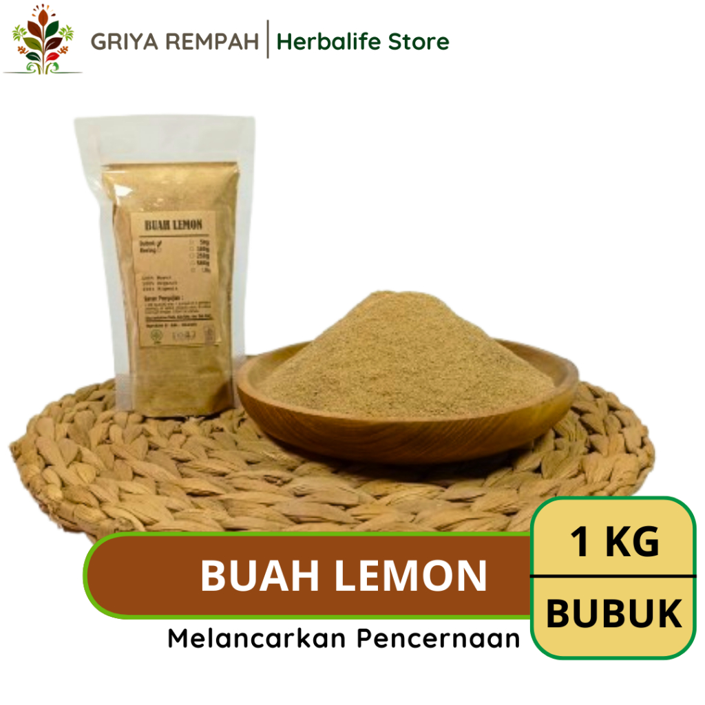 Jual BUAH LEMON BUBUK 1 KG Jeruk Sitrun Limun Rempah Herbal Simplisia ...