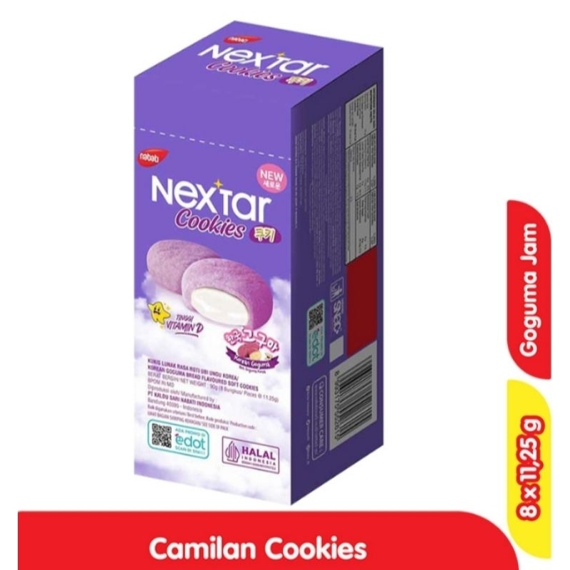 Jual ED 12 Desember 2025 Nextar Cookies Korean Goguma 90g ( 8 Pcs @ 11,25g ) Nabati Nextar ...