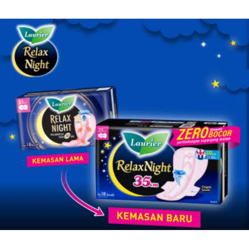 Jual Laurier Relax Night Wing 35 cm 18s Twinpack | Shopee Indonesia