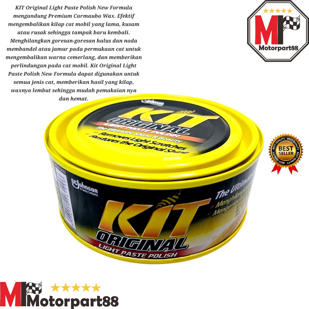 Jual KIT ORIGINAL LIGHT PASTE POLISH WAX pasta wax pengkilap body mobil ...