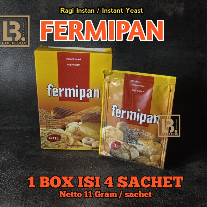Jual FERMIPAN 1 BOX isi 4 sachet @11 gram | Shopee Indonesia
