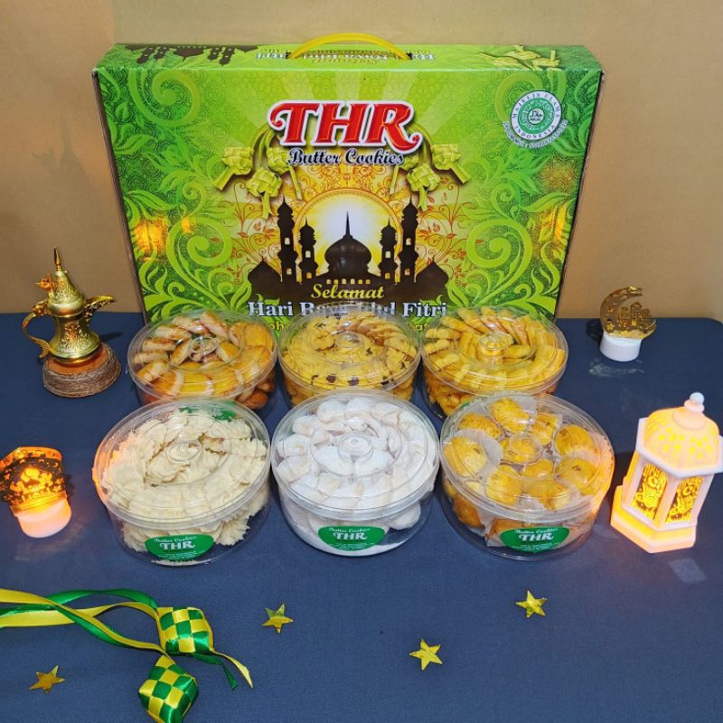 Jual aneka macam kue kering, paket kue kering lebaran isi 6 toples ...