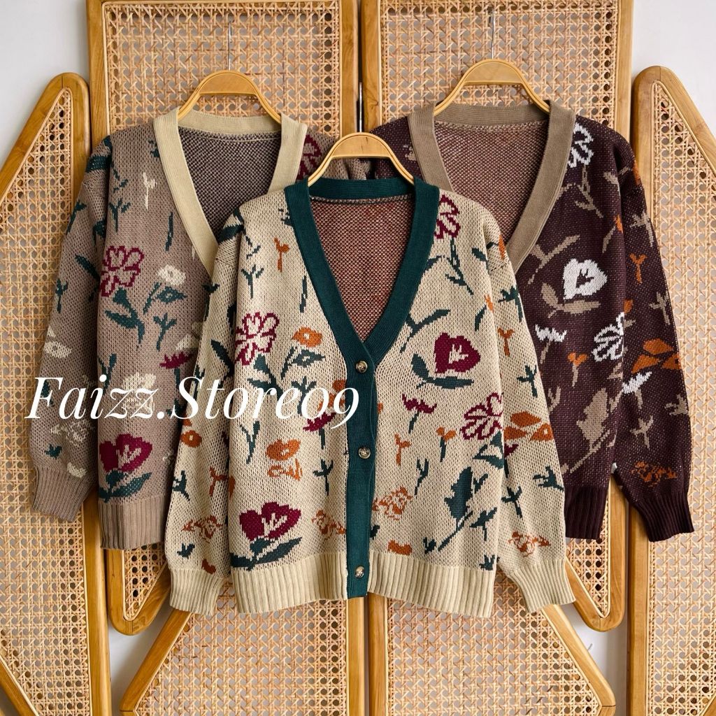 Jual Laara Cardy Knitwear - Outer Atasan Cardigan Rajut Wanita Kancing ...