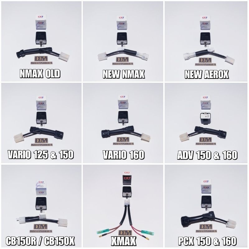 Jual SOKET REM KEDIP & FLASHER CR7 NMAX XMAX NEW NMAX AEROX 155 NMAX ...