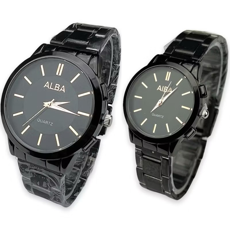 Jual (Cod)Jam Tangan Couple Alba Diamond Harga 1Pcs Strap Rantai/Stell ...
