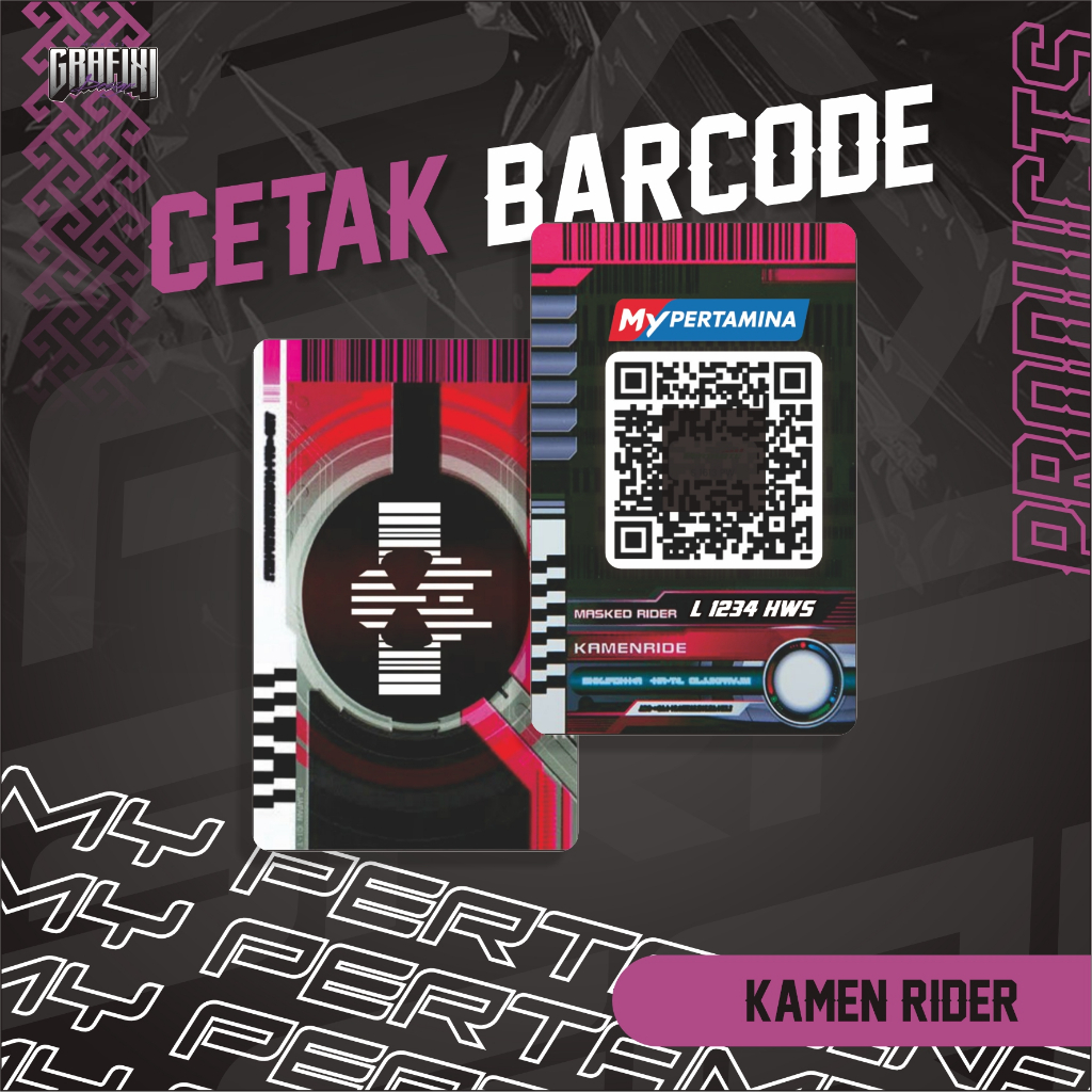Jual CETAK BARCODE MY PERTAMINA KARTU PVC TEMA KAMEN RIDER CUSTOM 2 SISI | Shopee Indonesia