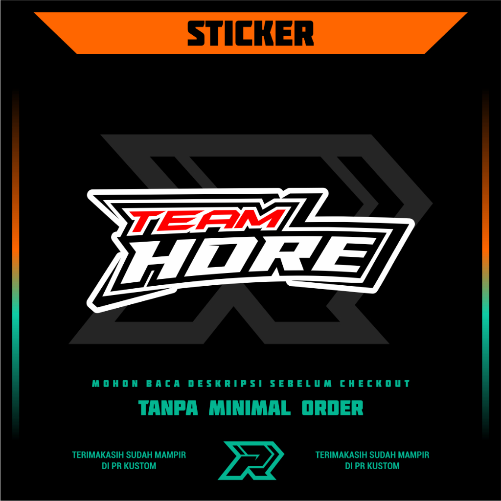 Jual STIKER TEAM HORE | Shopee Indonesia