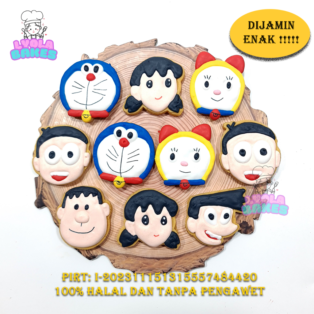 Jual Cookies Doraemon set 10pcs Kukis Nobita sizuka suneo giant dorami ...