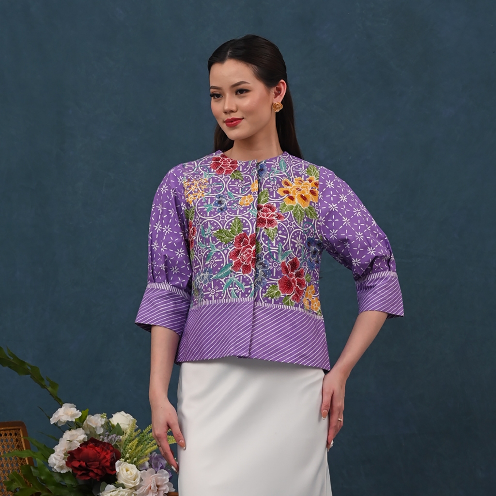 Jual NONA RARA - Starry Encim T3823, Baju kerja blouse batik wanita ...