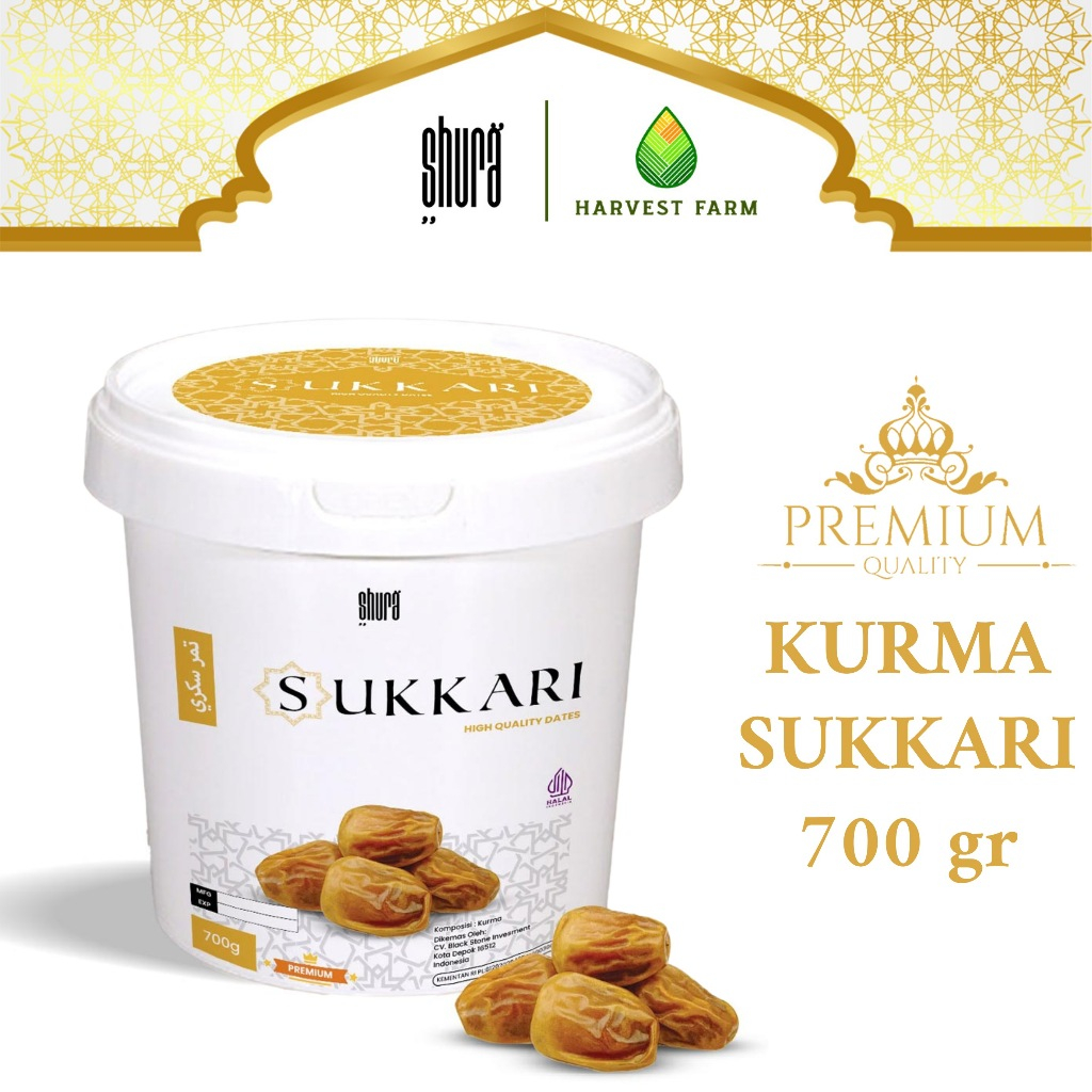 Jual Shura Kurma Sukari Ember 700g Dates Premium Original High Quality ...